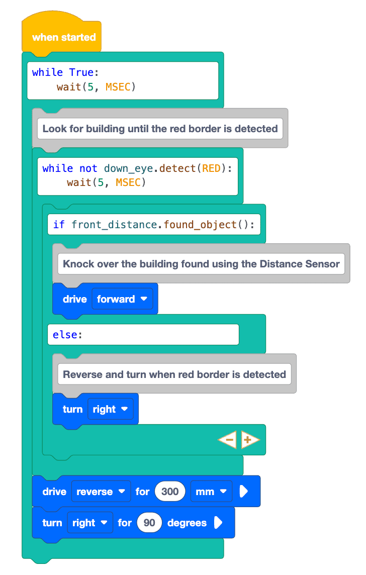 Vex Cs Unit 9 Developing Algorithms Lesson 3 When Color Red Detected
